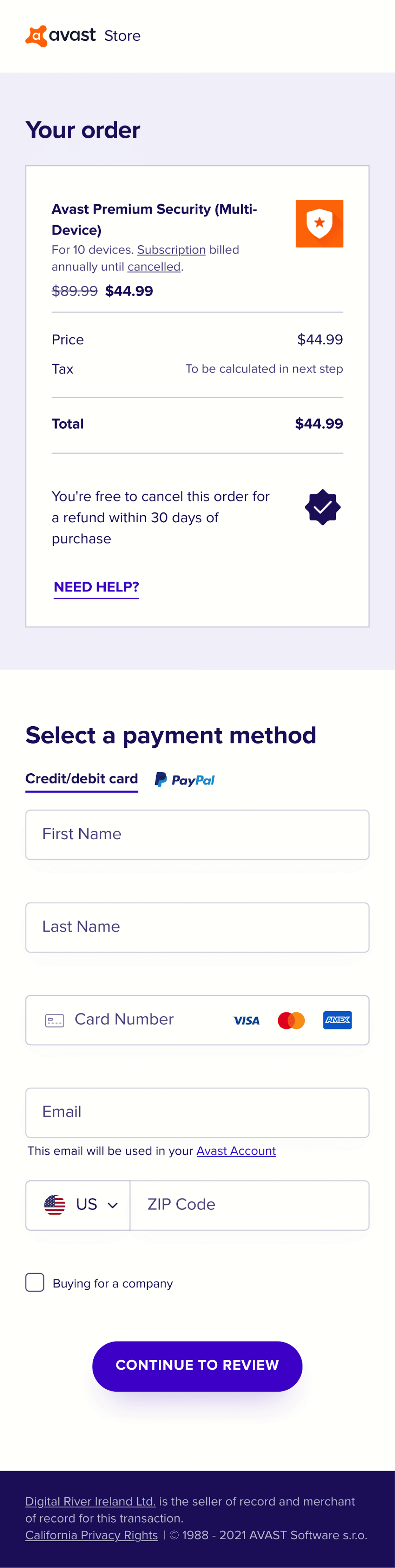 Avast’s Mobile Account Selection – 264 of 707 Account Selection ...