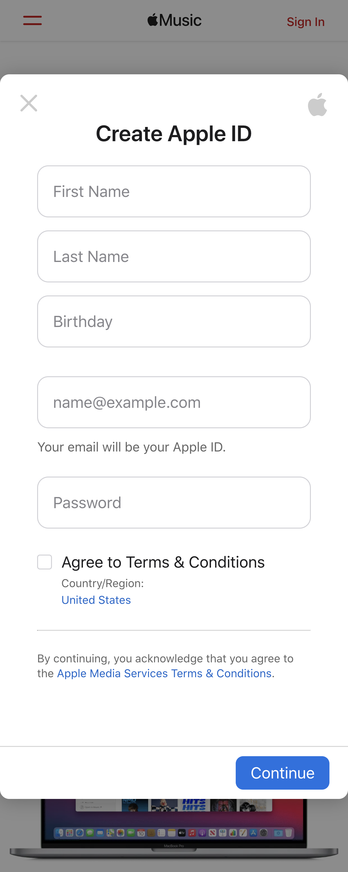 Apple Music’s Mobile Account Selection – 314 of 787 Account Selection ...