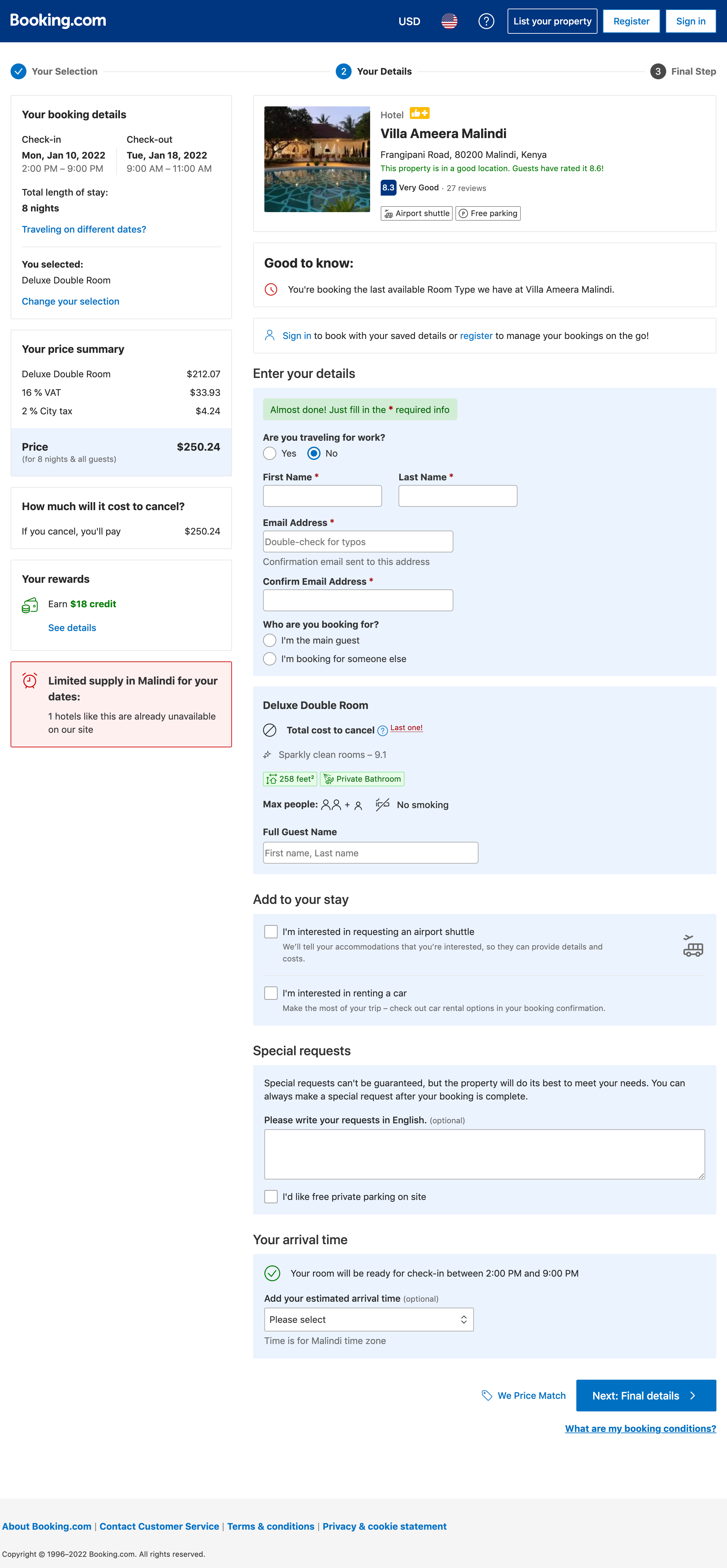 Booking.com’s E-Commerce UX Case Study – Baymard Institute