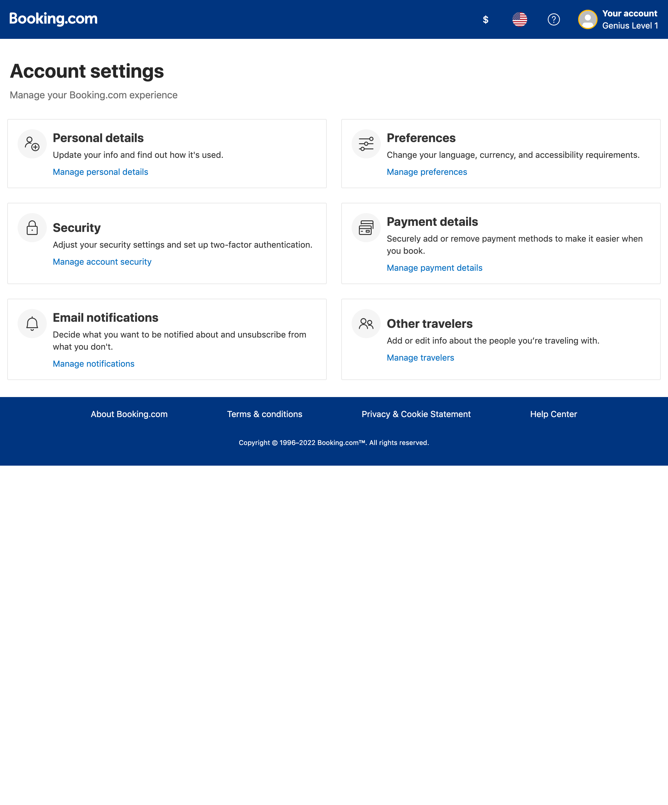 Booking.com’s Account Dashboard – 419 of 517 Account Dashboard Examples ...