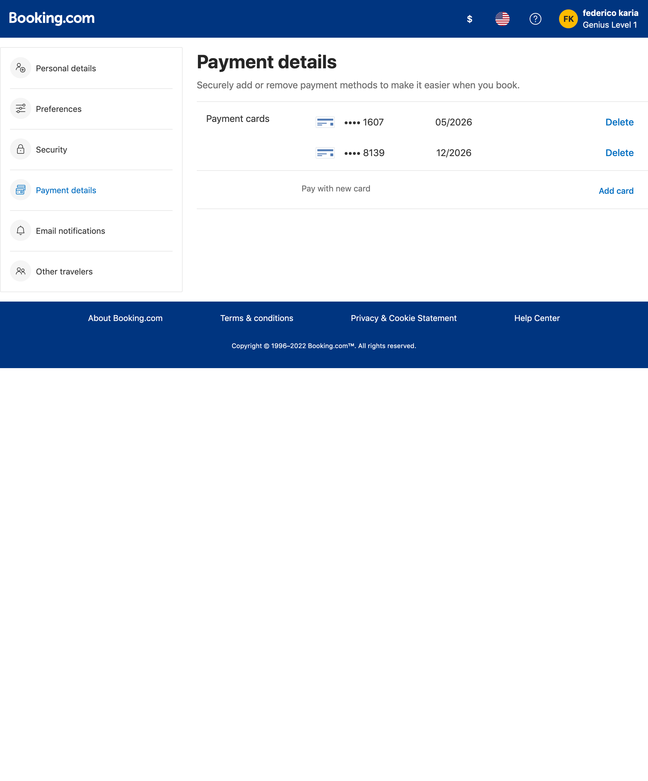Booking.com’s Stored Credit Cards – 154 of 214 Stored Credit Cards ...