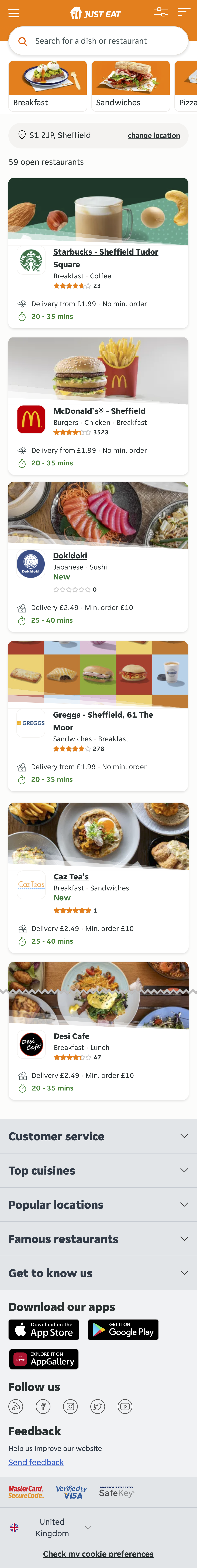 Just Eat’s E-Commerce UX Case Study – Baymard Institute