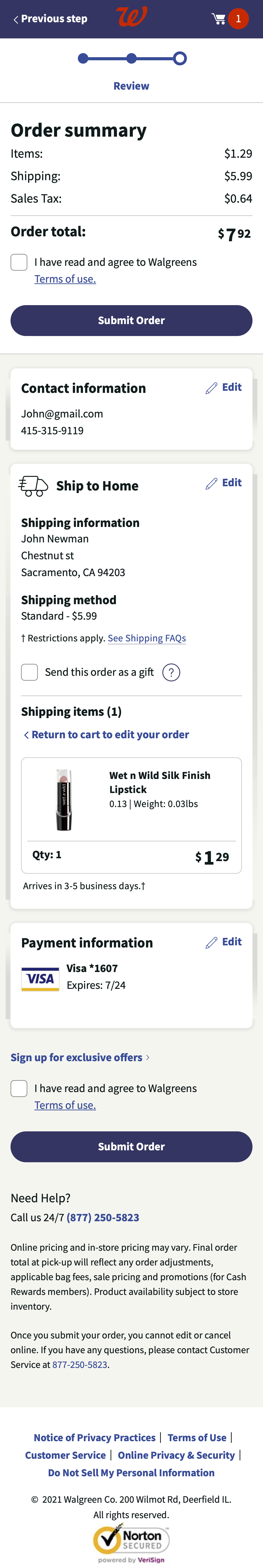 444 ‘Review Order’ Design Examples – Baymard Institute