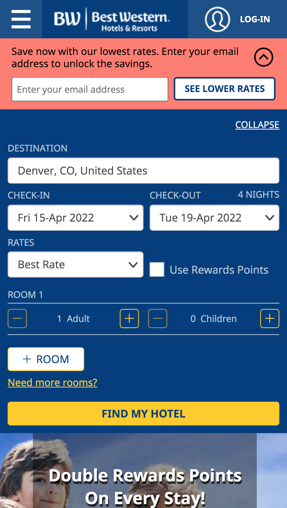 Best Western’s Mobile Search Field – 232 of 660 Search Field Examples ...