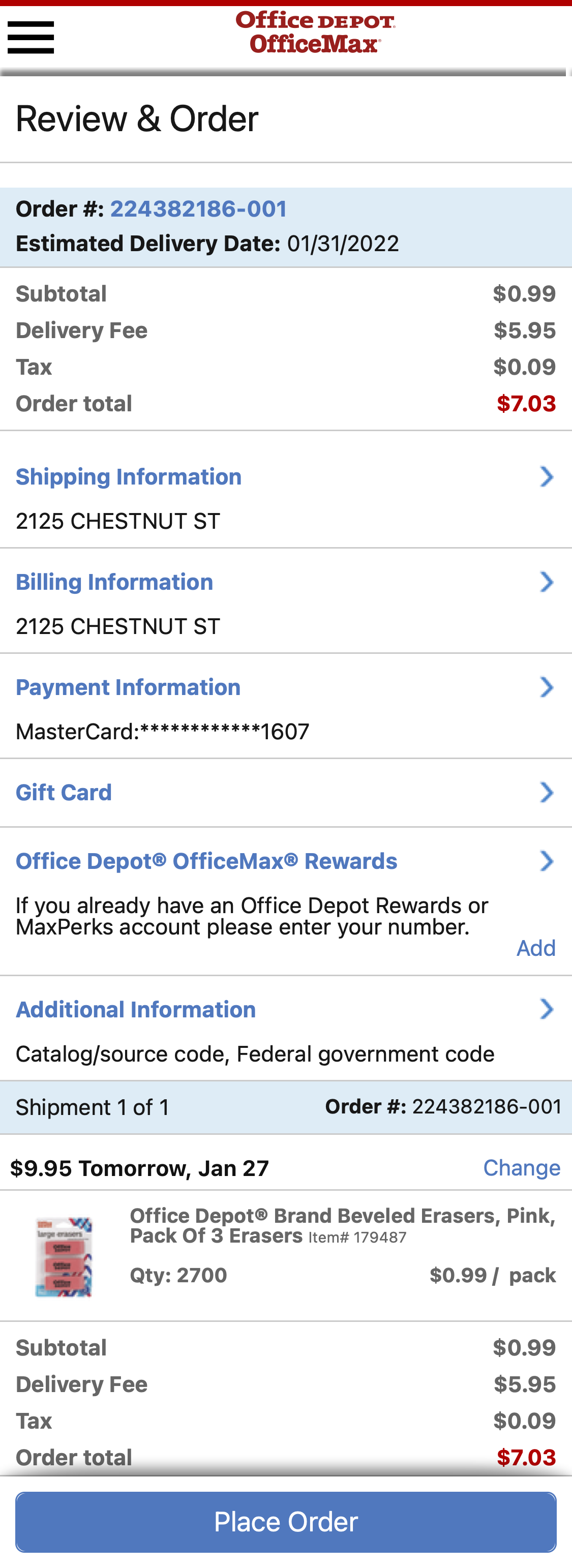 Office Depot’s Mobile Review Order – 148 of 561 Review Order Examples ...