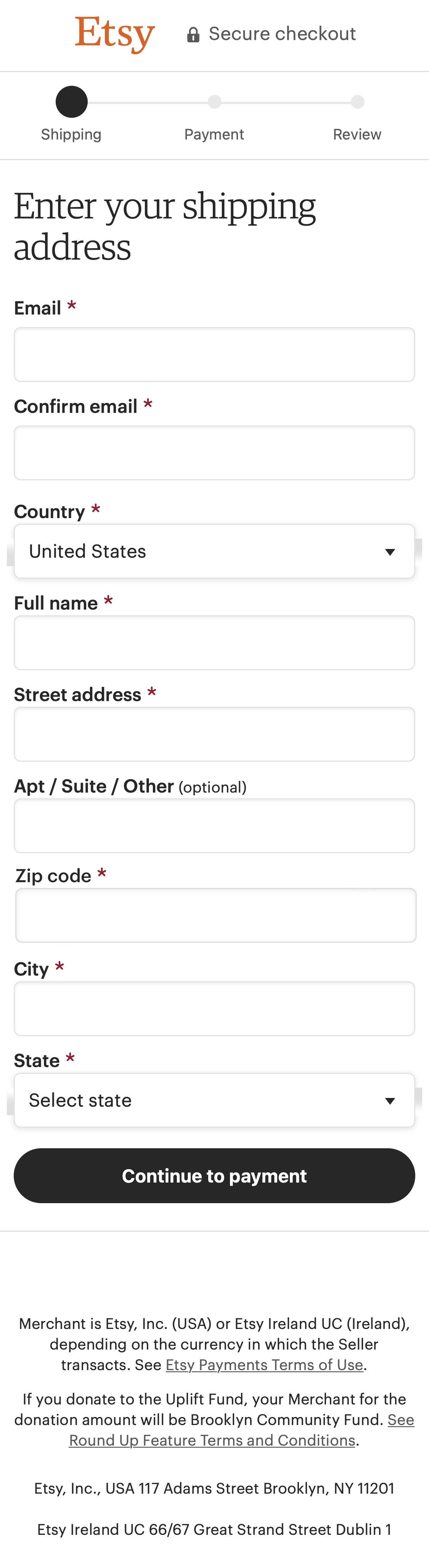 681 ‘Shipping Address’ Design Examples – Baymard Institute