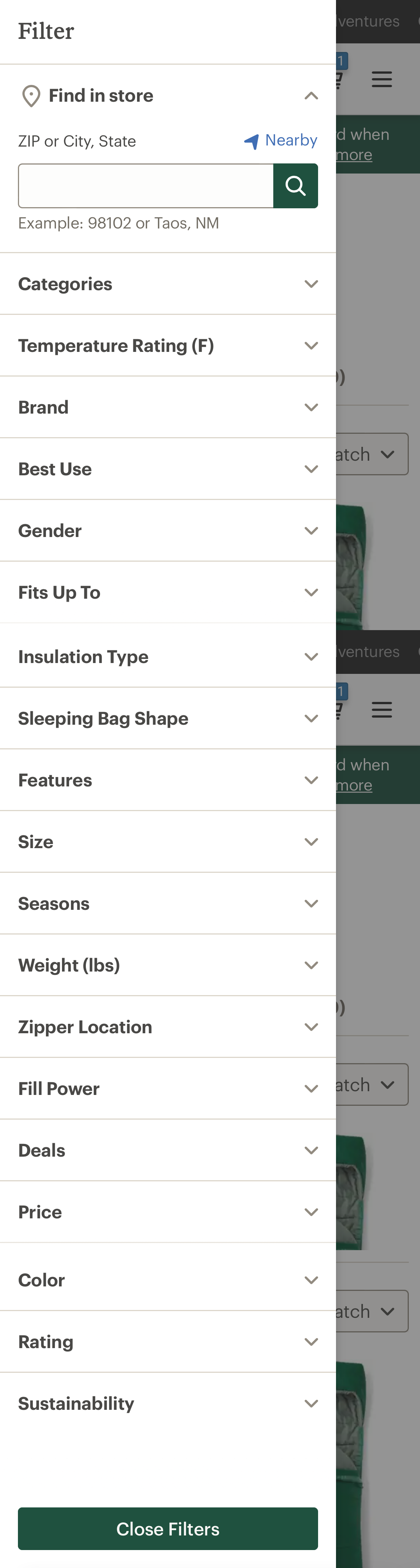 181 Mobile ‘Filtering Options’ Examples – Baymard Institute