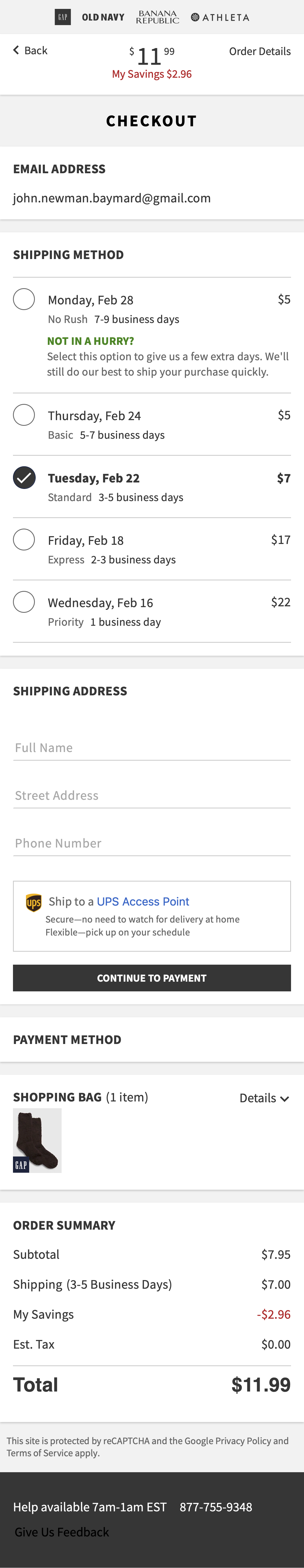681 ‘Shipping Address’ Design Examples – Baymard Institute