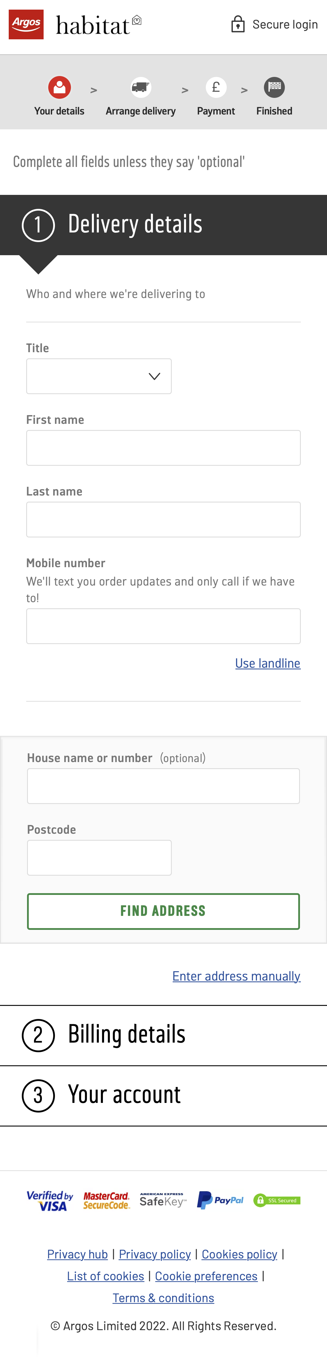593 ‘Shipping Address’ Design Examples – Baymard Institute