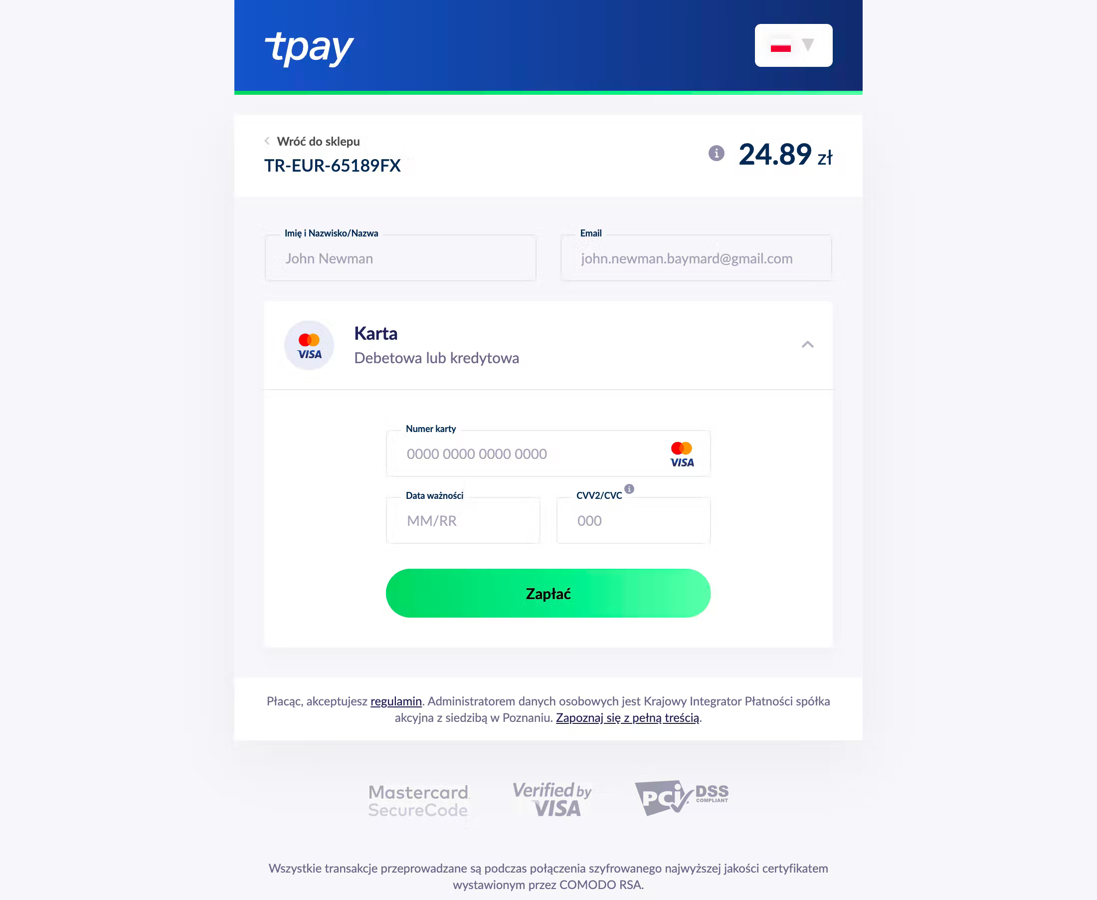 RTV Euro AGD’s Payment – 250 of 1013 Payment Examples – Baymard Institute