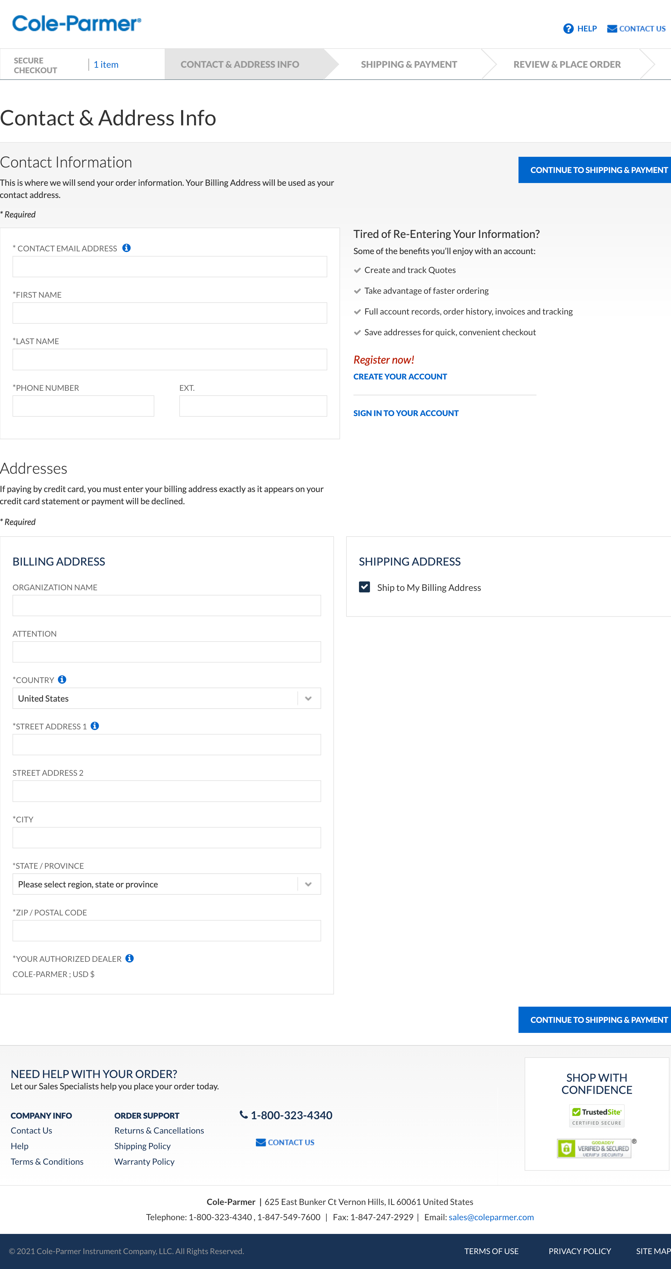 519 ‘Billing Address’ Design Examples – Baymard Institute