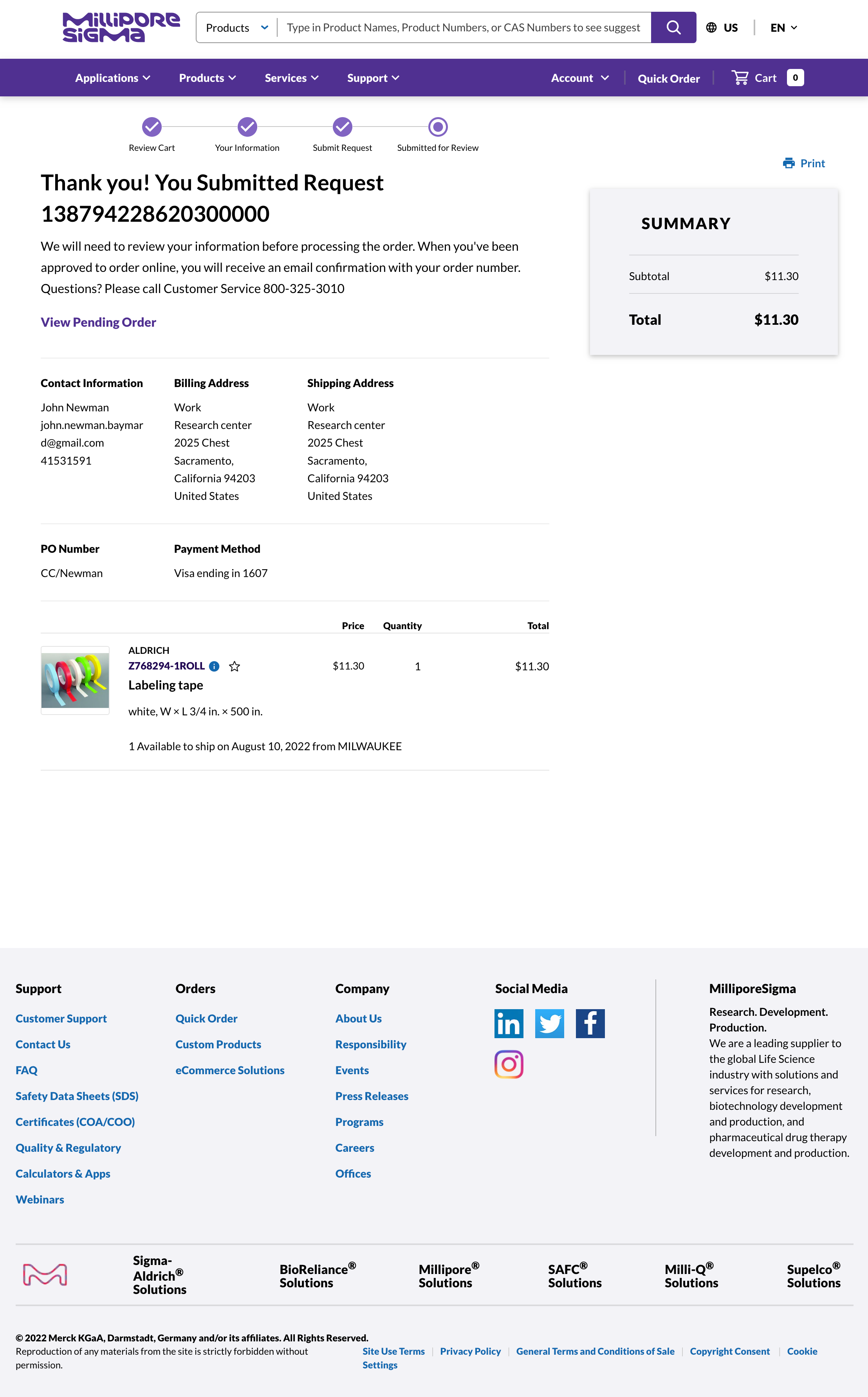 450 ‘Receipt / Order Confirmation’ Design Examples – Baymard Institute