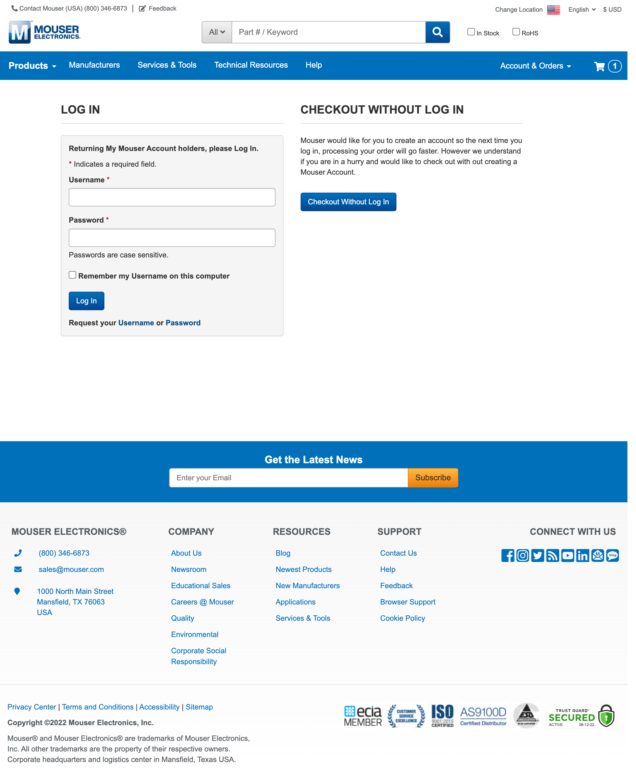 Mouser’s Account Selection – 232 of 841 Account Selection Examples ...