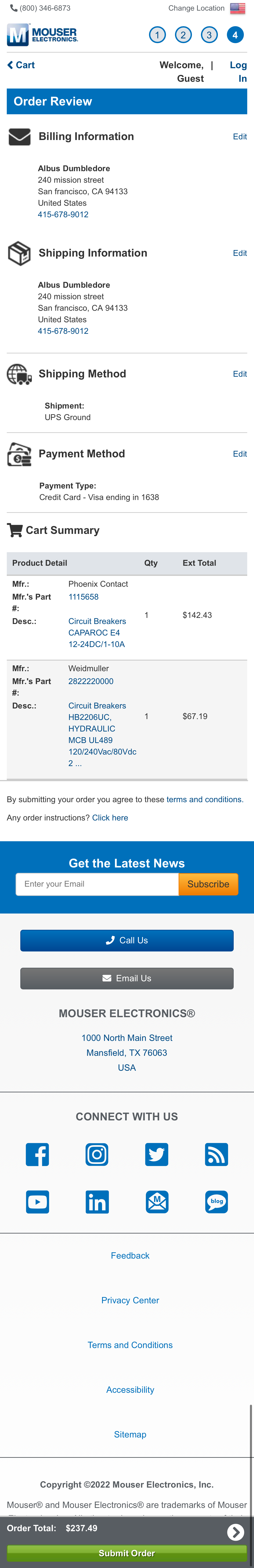 480 ‘Review Order’ Design Examples – Baymard Institute