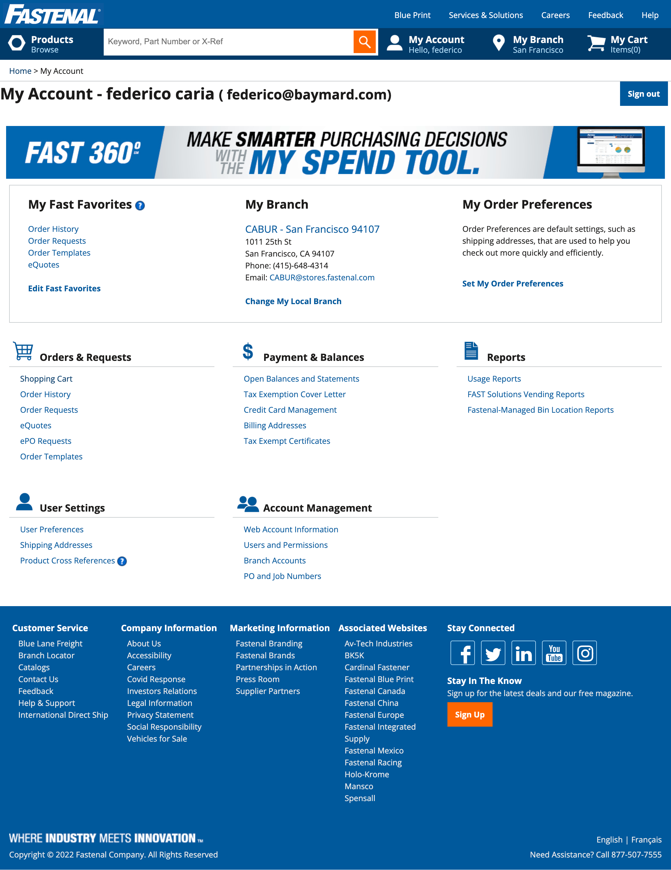 Fastenal’s Account Dashboard – 361 of 517 Account Dashboard Examples ...