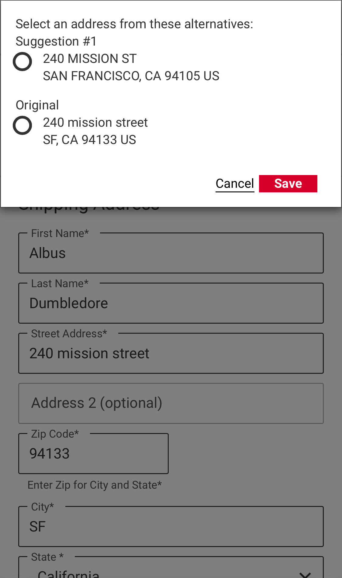 148 ‘Address Validator’ Design Examples – Baymard Institute