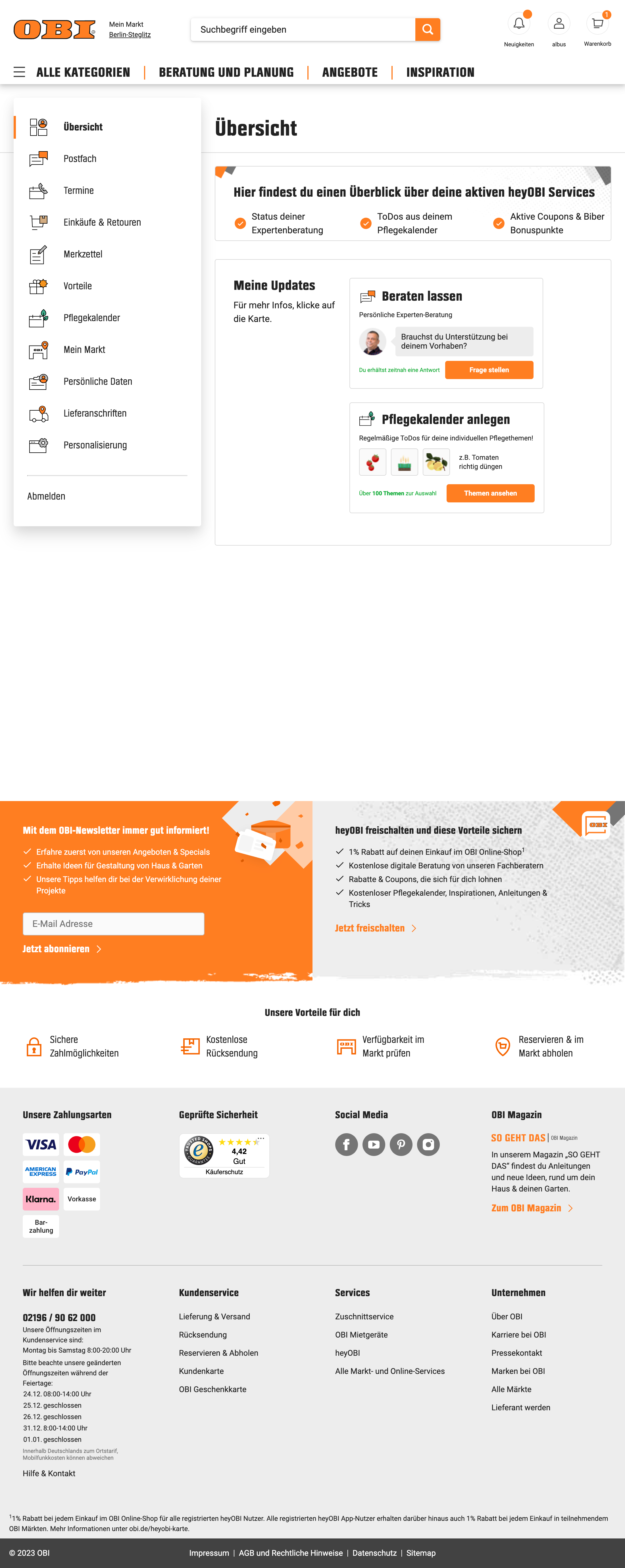 OBI’s Account Dashboard – 287 of 517 Account Dashboard Examples ...