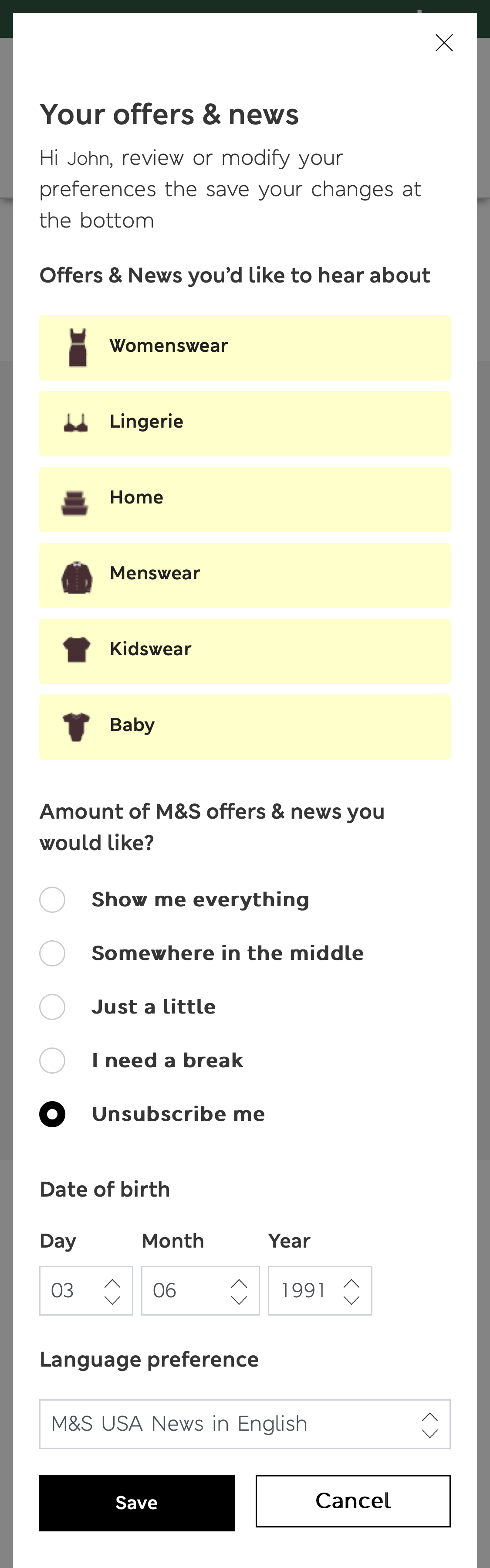 Marks & Spencer’s Mobile Newsletter Management – 130 of 340 Newsletter ...