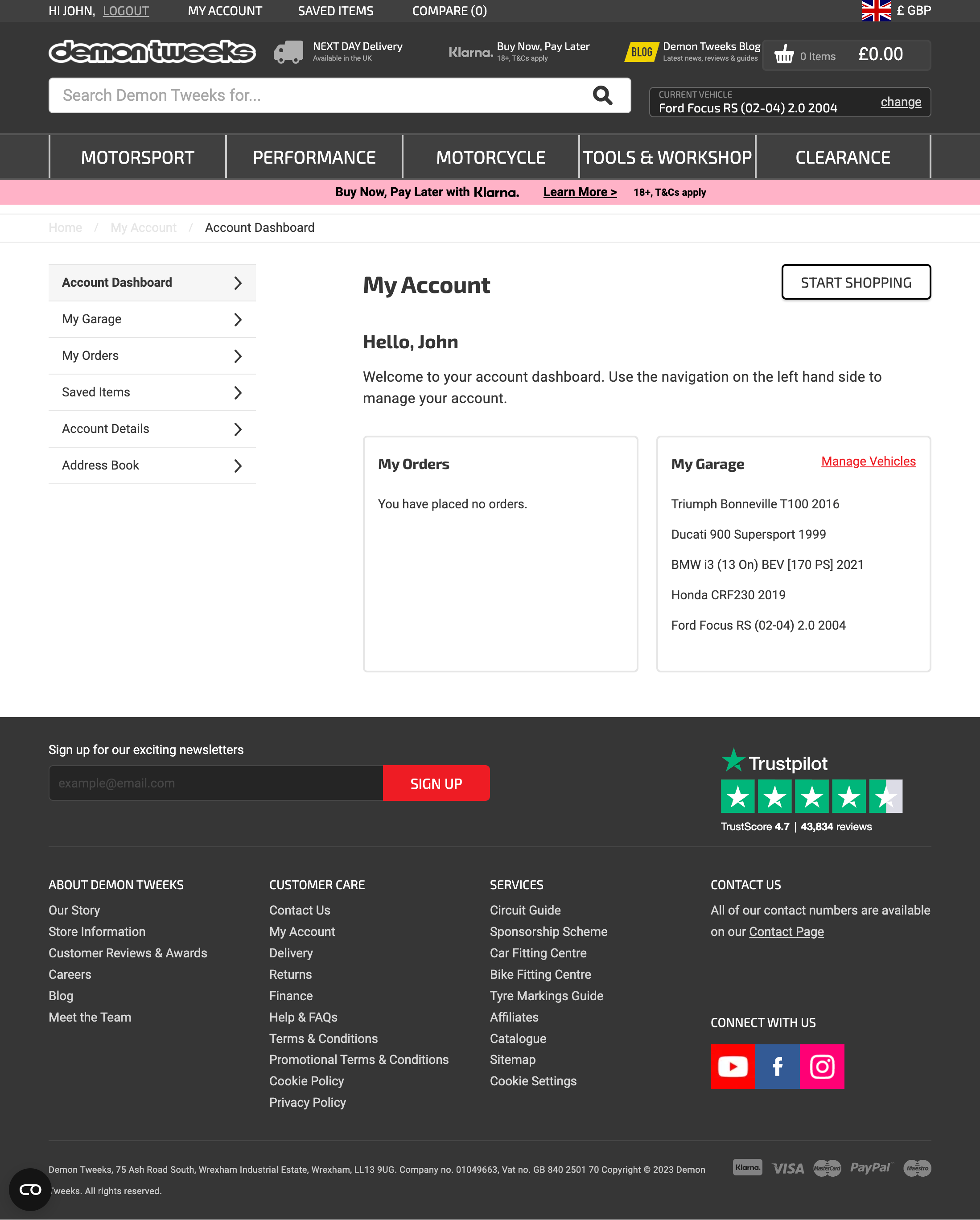 Demon Tweeks’ Account Dashboard – 283 of 517 Account Dashboard Examples ...