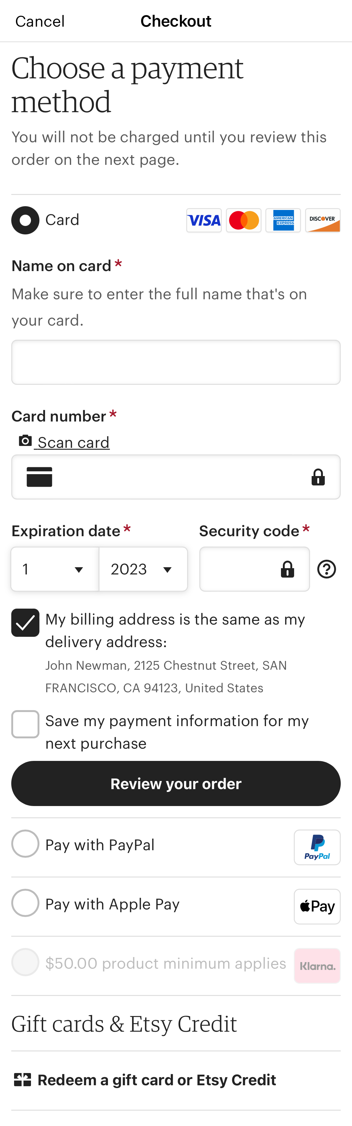 540 ‘Billing Address’ Design Examples – Baymard Institute