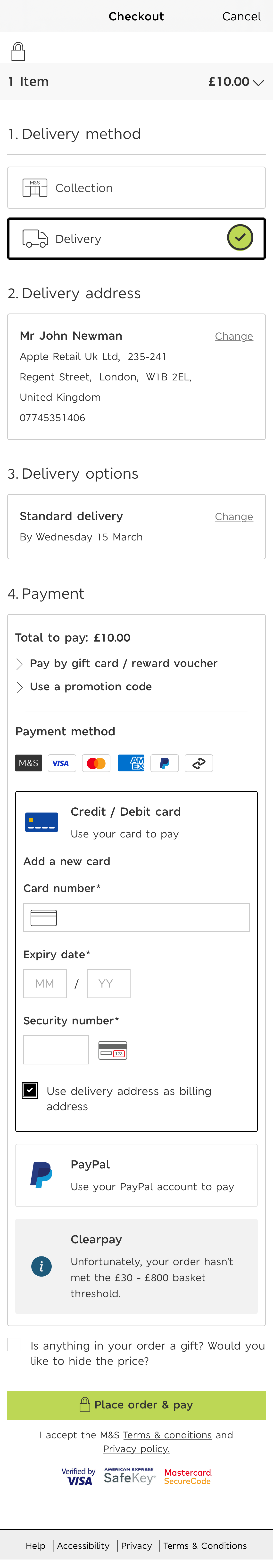 915 ‘Payment’ Design Examples – Baymard Institute