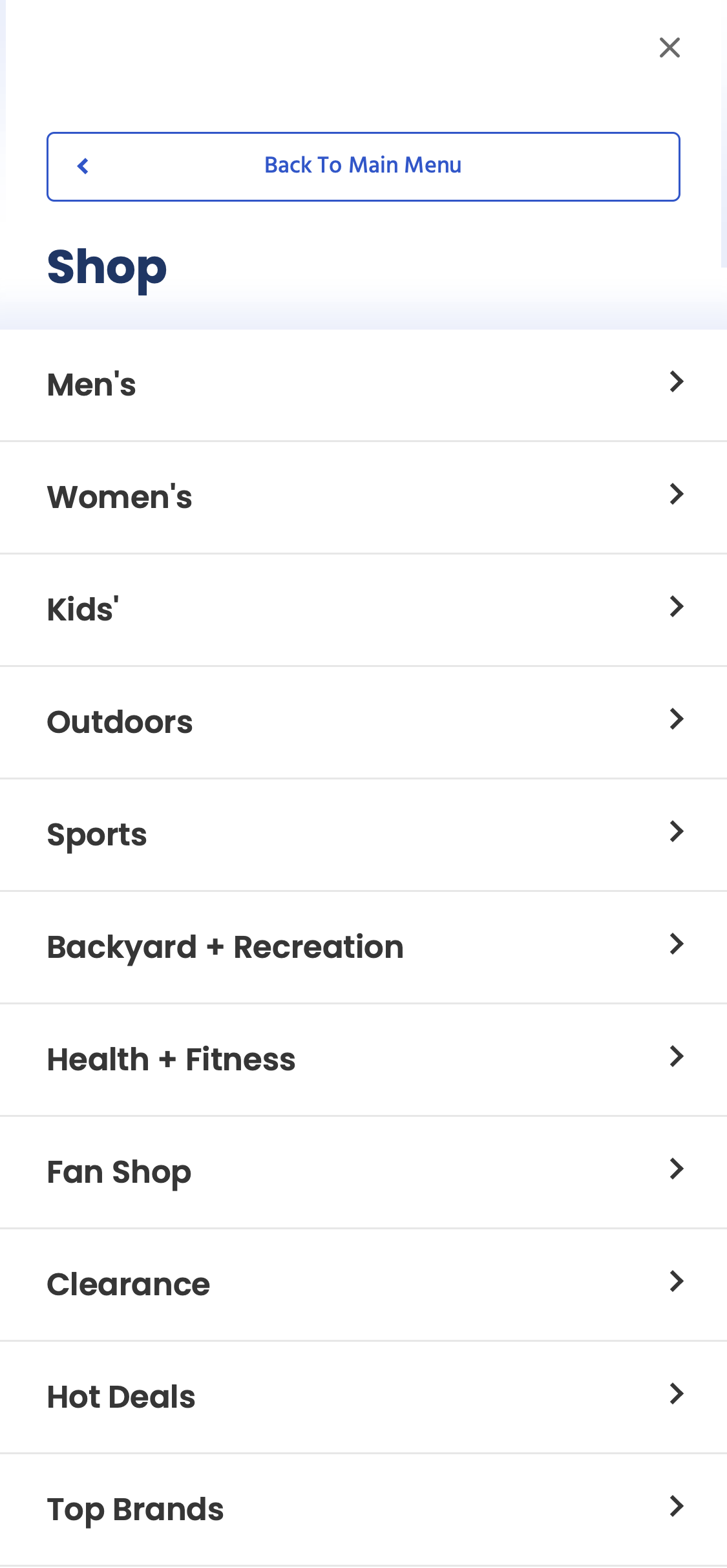 535 Mobile ‘Navigation Menu’ Examples – Baymard Institute