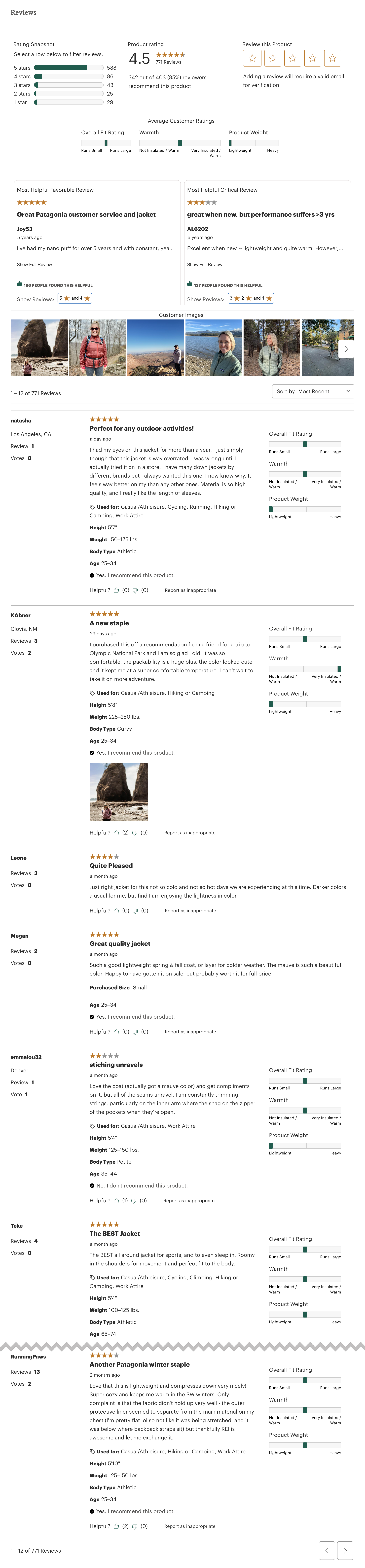 359 ‘User Reviews Section’ Design Examples – Baymard Institute