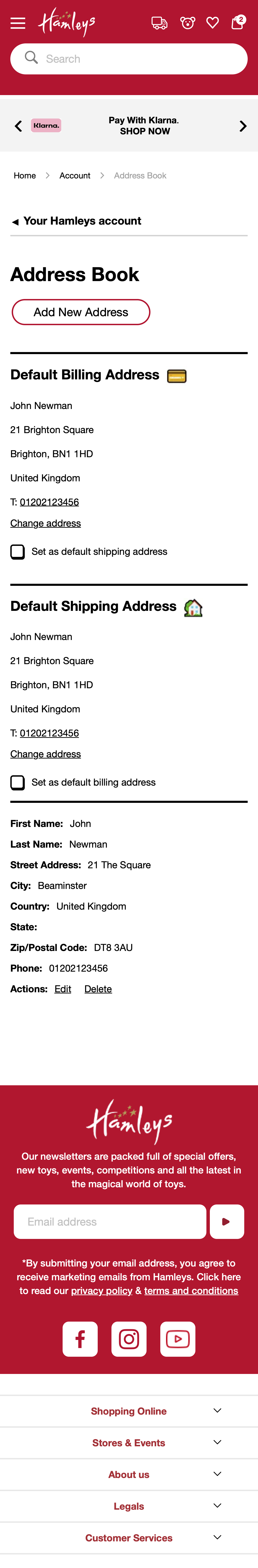 295 ‘Address Book’ Design Examples – Baymard Institute