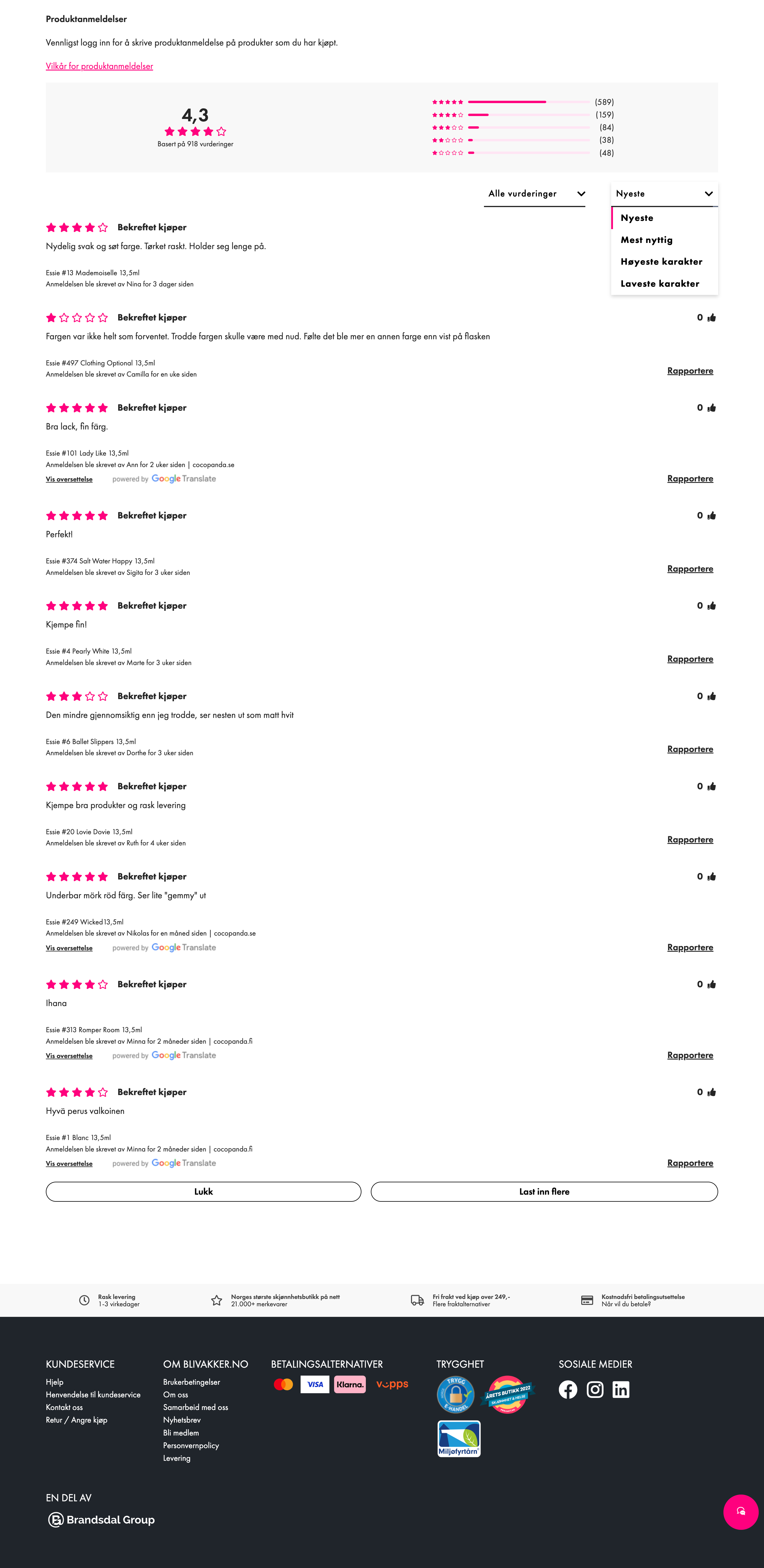 359 ‘User Reviews Section’ Design Examples – Baymard Institute