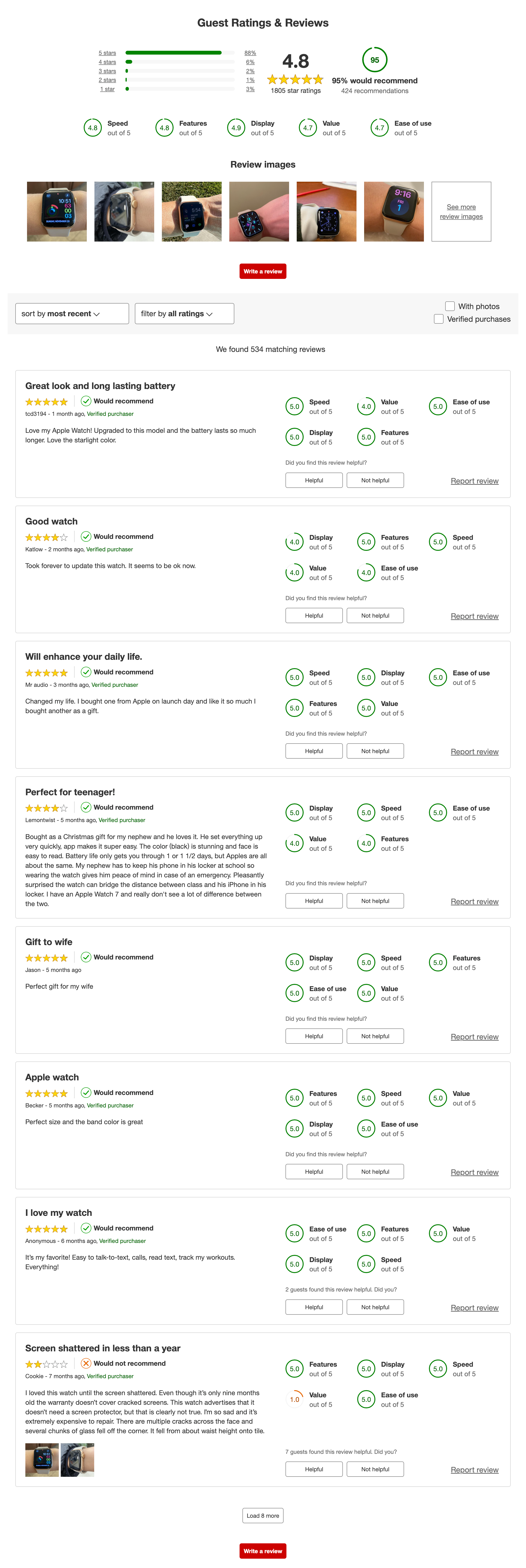 359 ‘User Reviews Section’ Design Examples – Baymard Institute