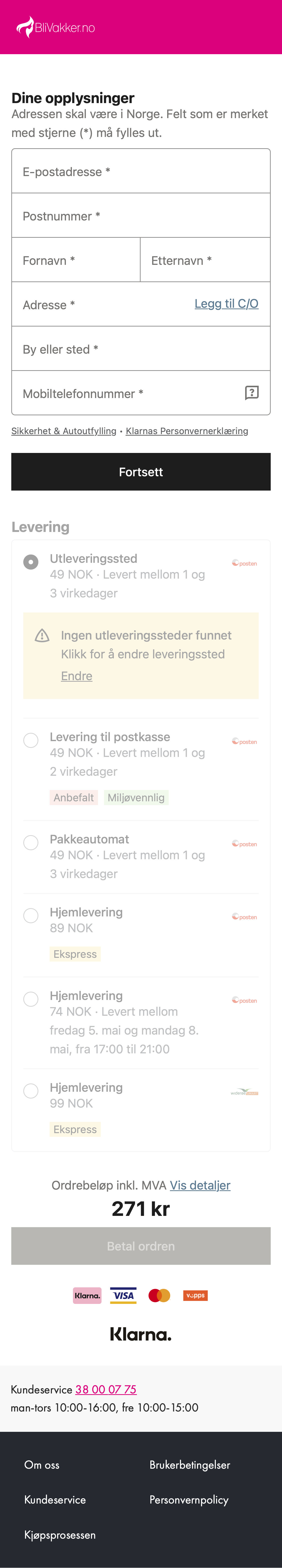 810 ‘Customer Info & Address’ Design Examples – Baymard Institute