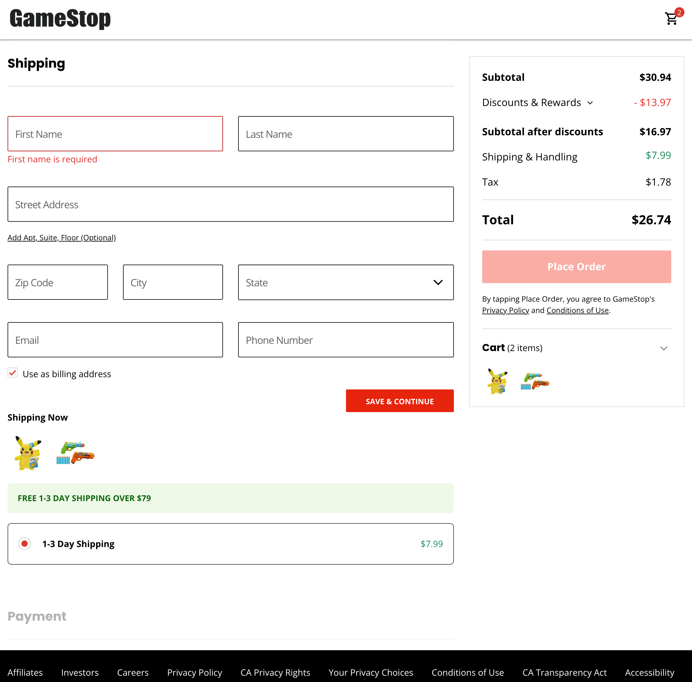 656 ‘Delivery & Shipping Methods’ Design Examples – Baymard Institute