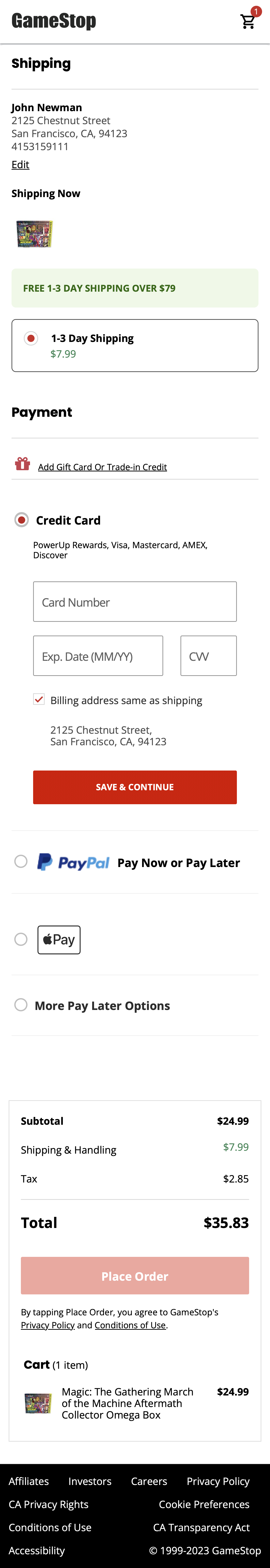 556 ‘Billing Address’ Design Examples – Baymard Institute