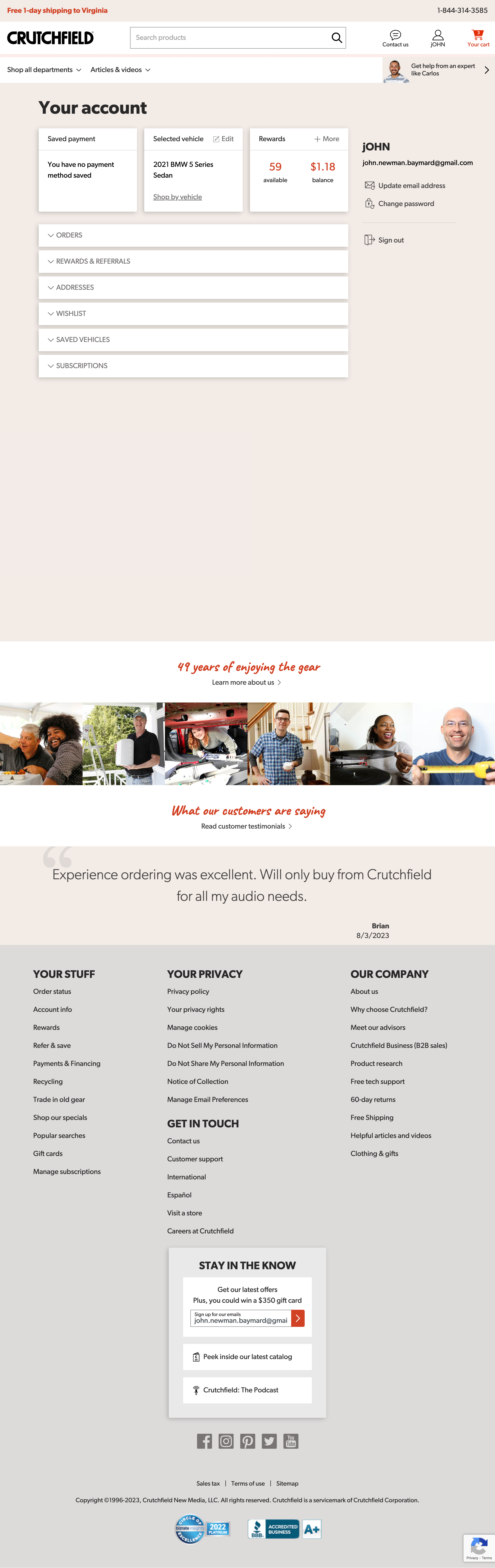 373 ‘Account Dashboard’ Design Examples – Baymard Institute