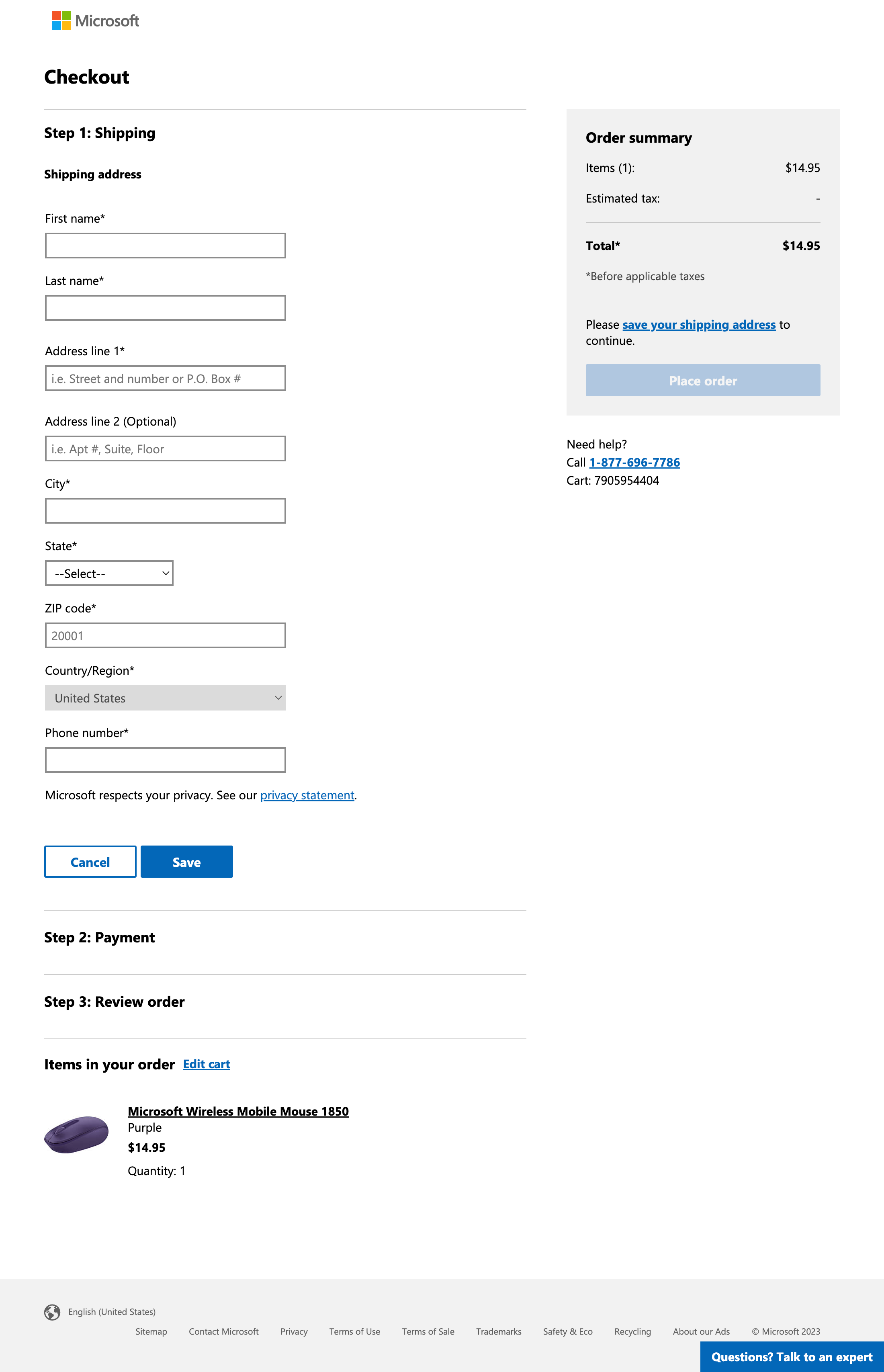 810 ‘Customer Info & Address’ Design Examples – Baymard Institute
