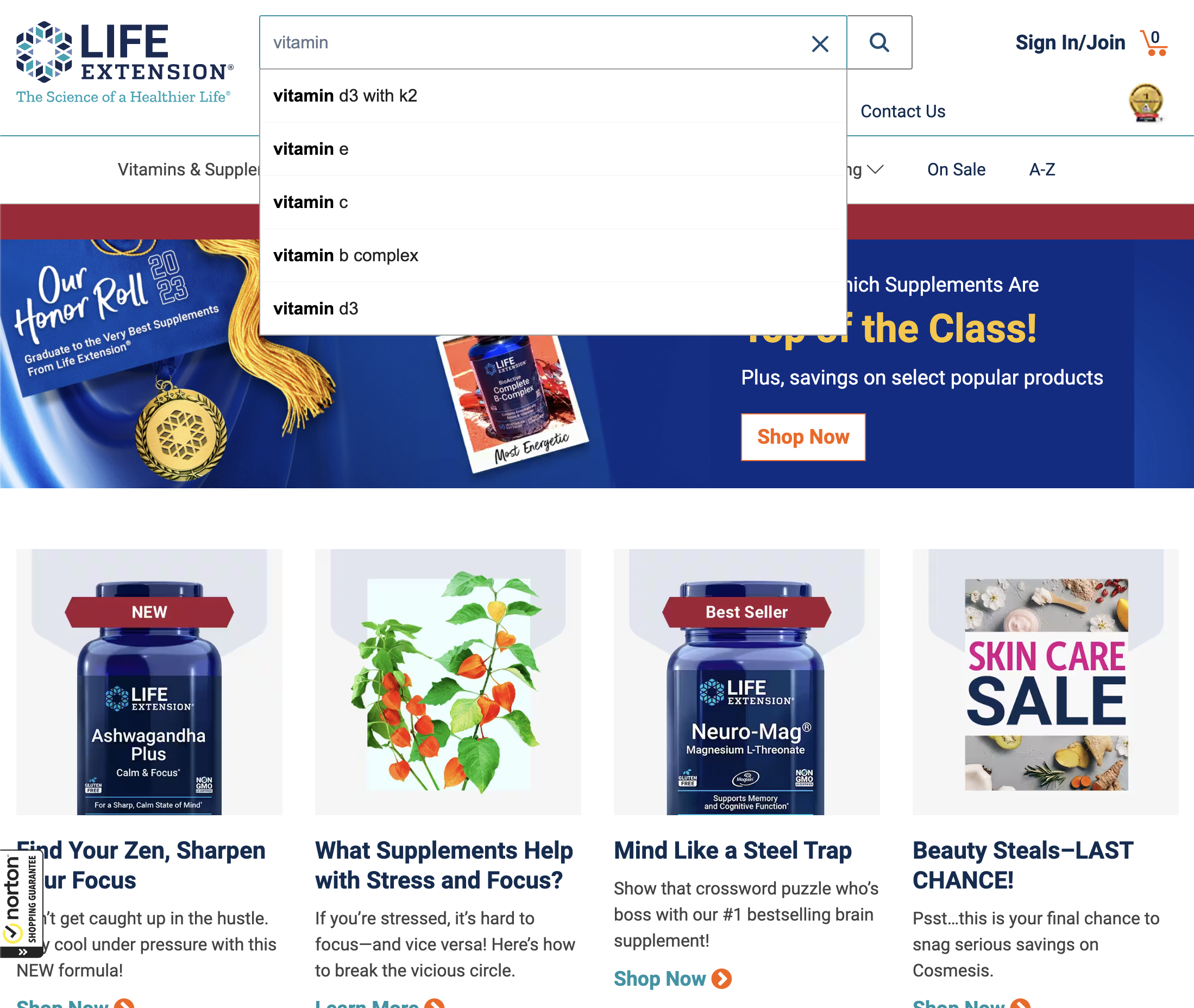 Life Extension UX Case Study – Baymard Institute