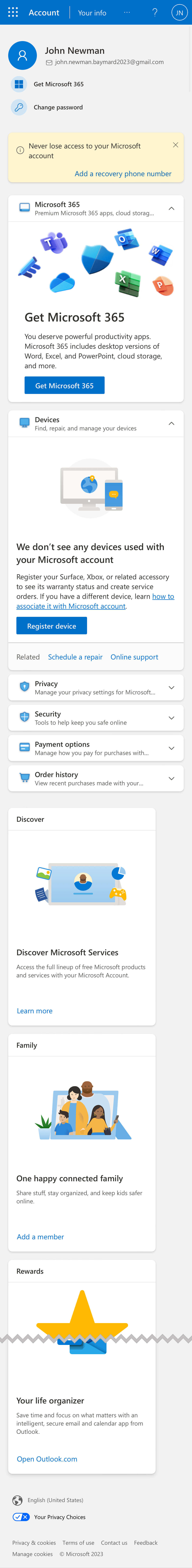 Microsoft’s Mobile Account Dashboard – 124 of 517 Account Dashboard ...