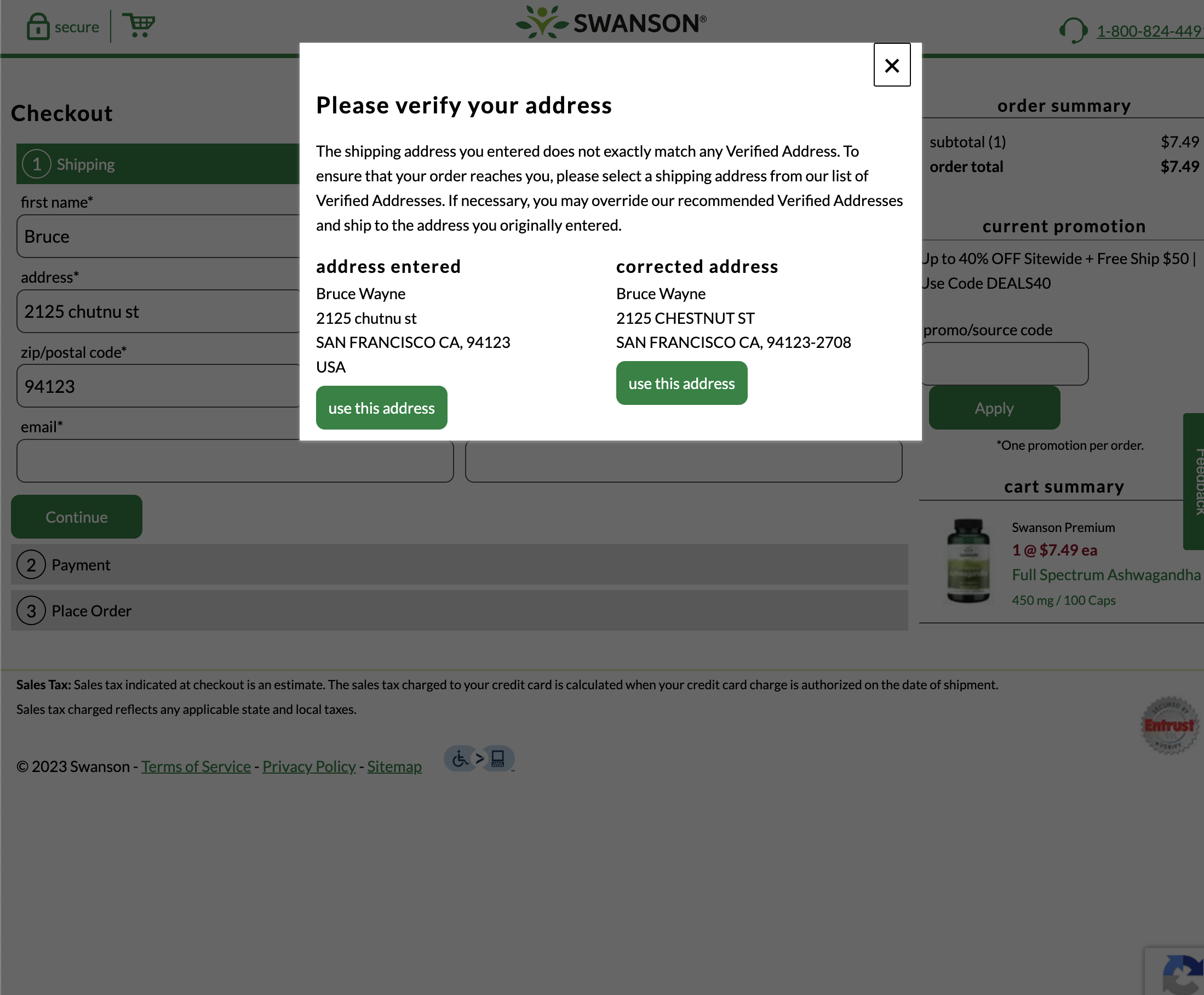 171 ‘Address Validator’ Design Examples – Baymard Institute