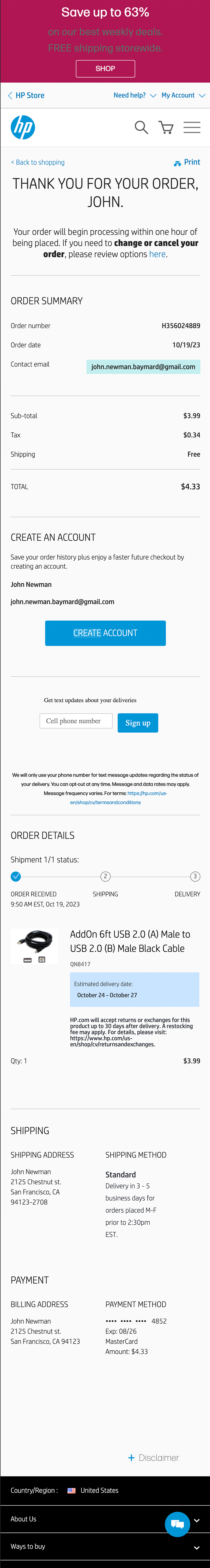 514 ‘Receipt / Order Confirmation’ Design Examples – Baymard Institute