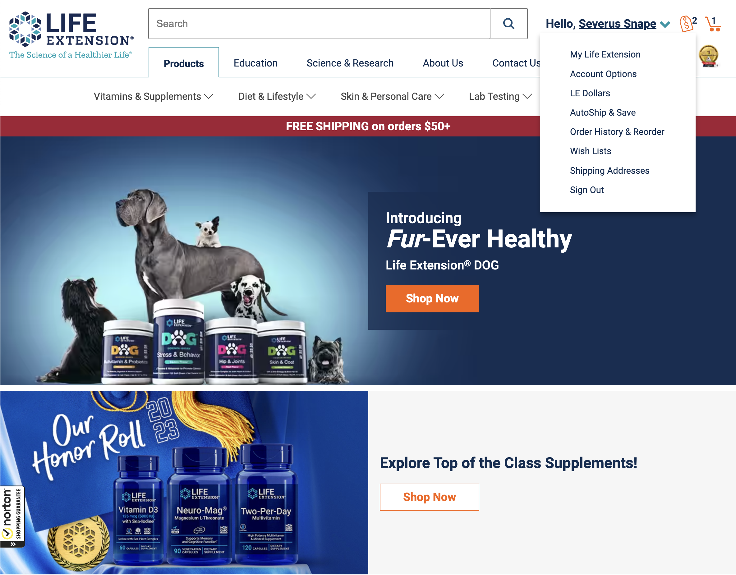 253 ‘‘My Account’ Drop-Down’ Design Examples – Baymard Institute