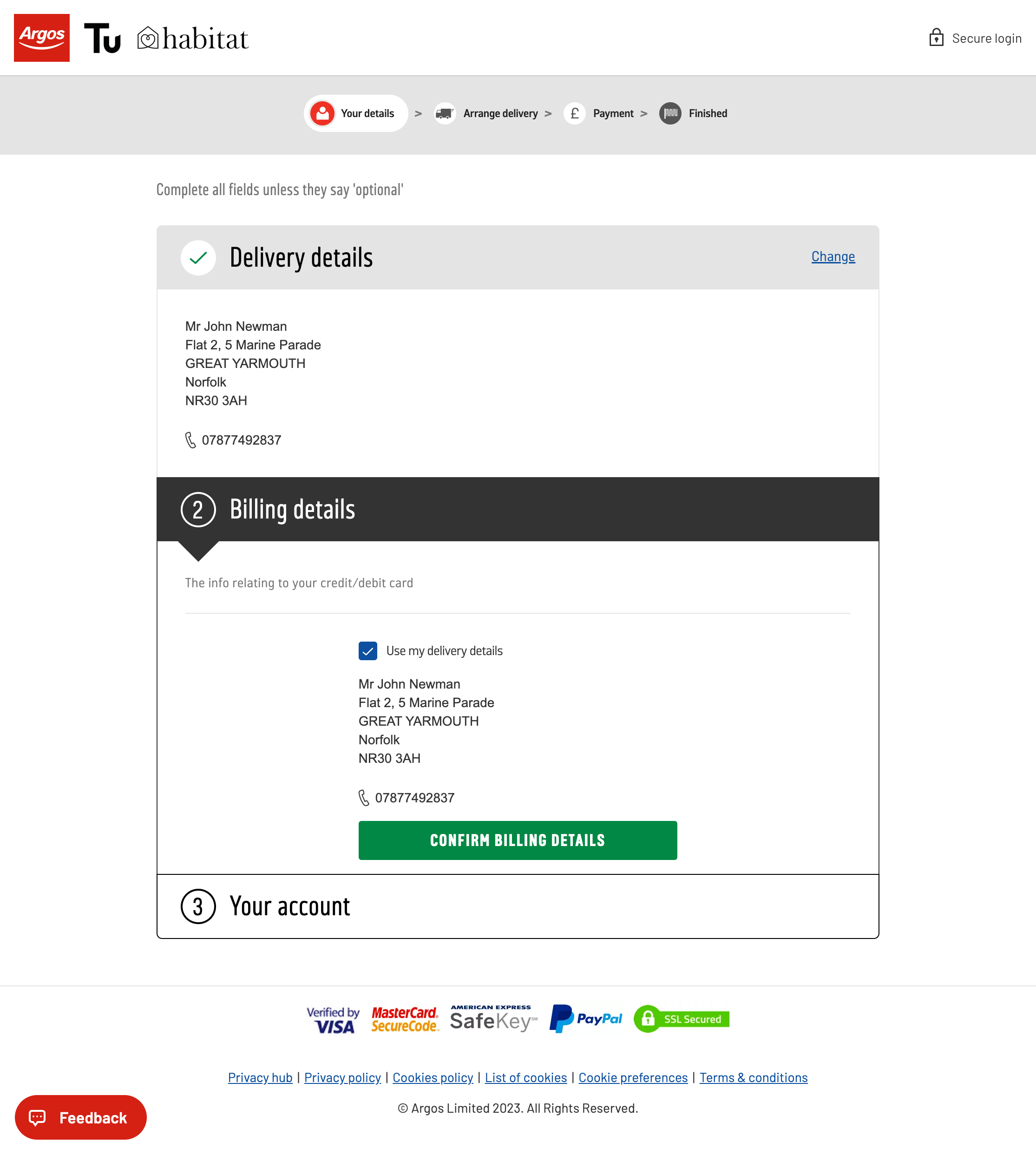 599 ‘Billing Address’ Design Examples – Baymard Institute