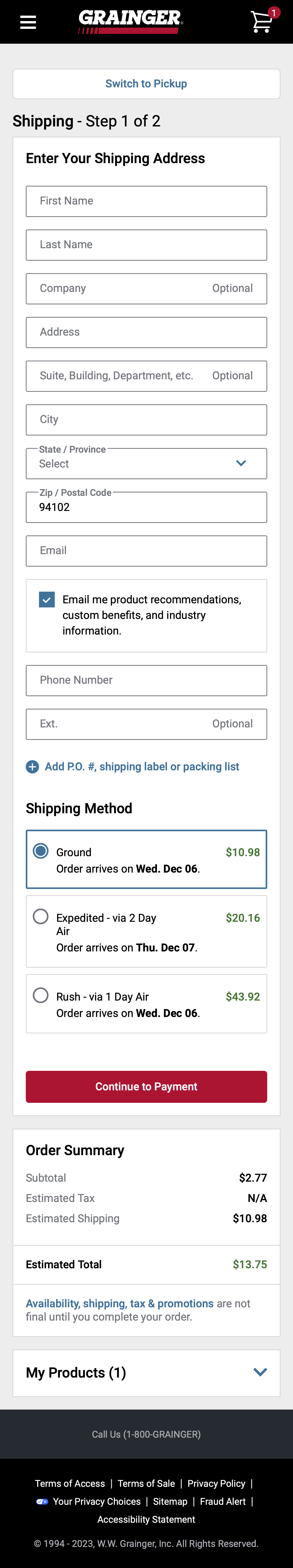 738 ‘Delivery & Shipping Methods’ Design Examples – Baymard Institute