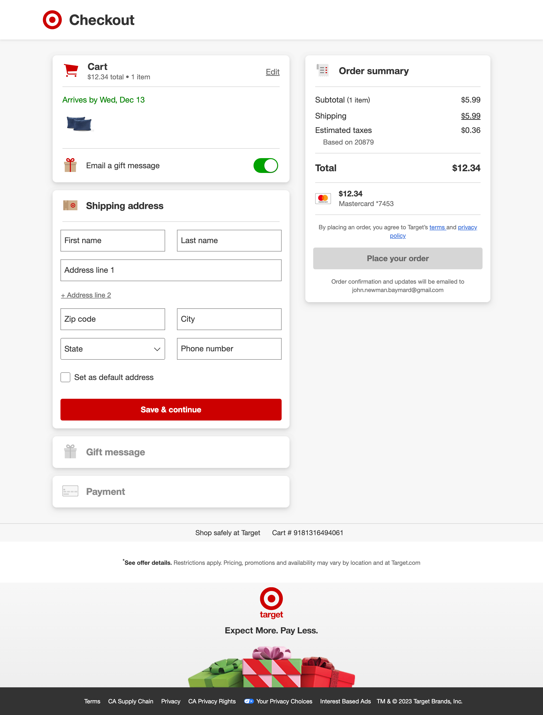 861 ‘Customer Info & Address’ Design Examples – Baymard Institute