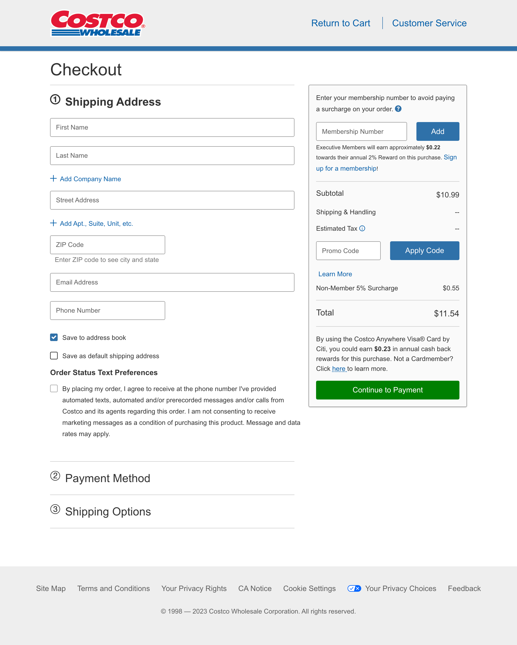 861 ‘Customer Info & Address’ Design Examples – Baymard Institute