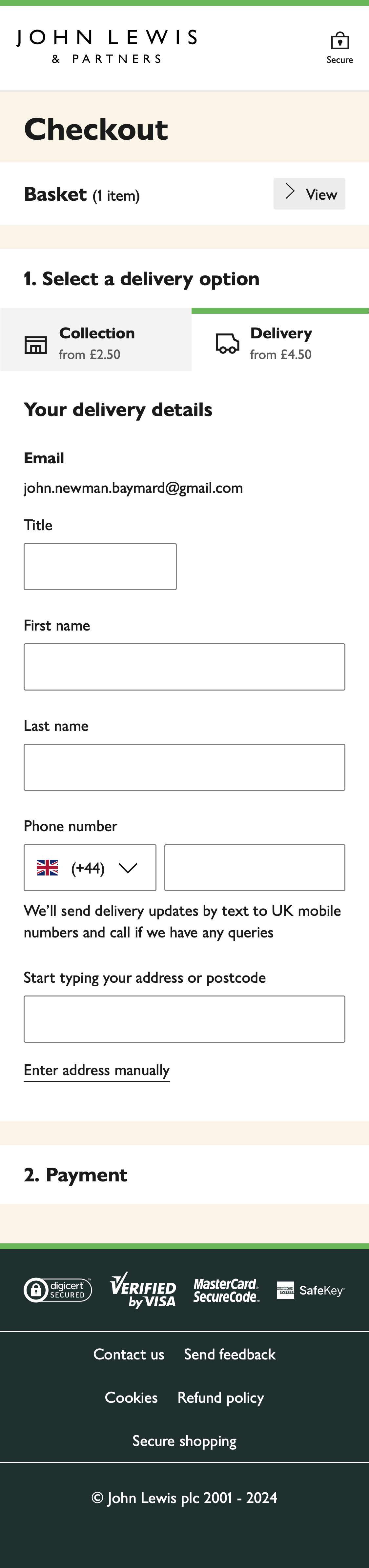 861 ‘Customer Info & Address’ Design Examples – Baymard Institute
