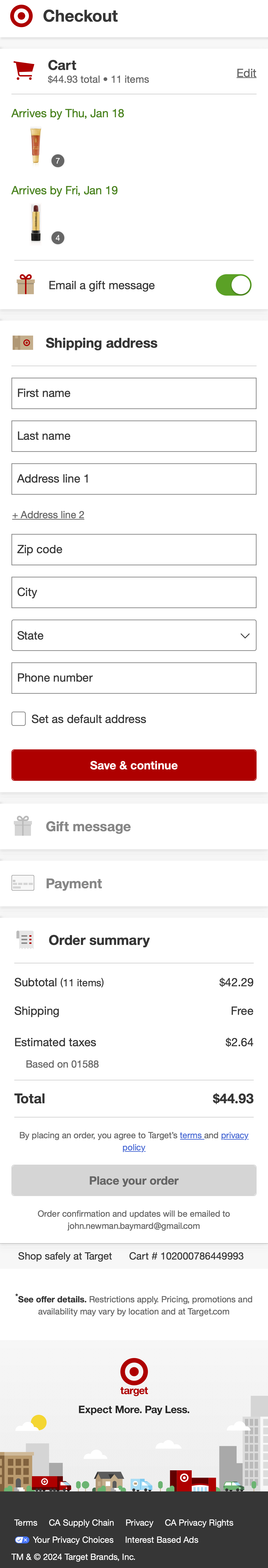 871 ‘Customer Info & Address’ Design Examples – Baymard Institute