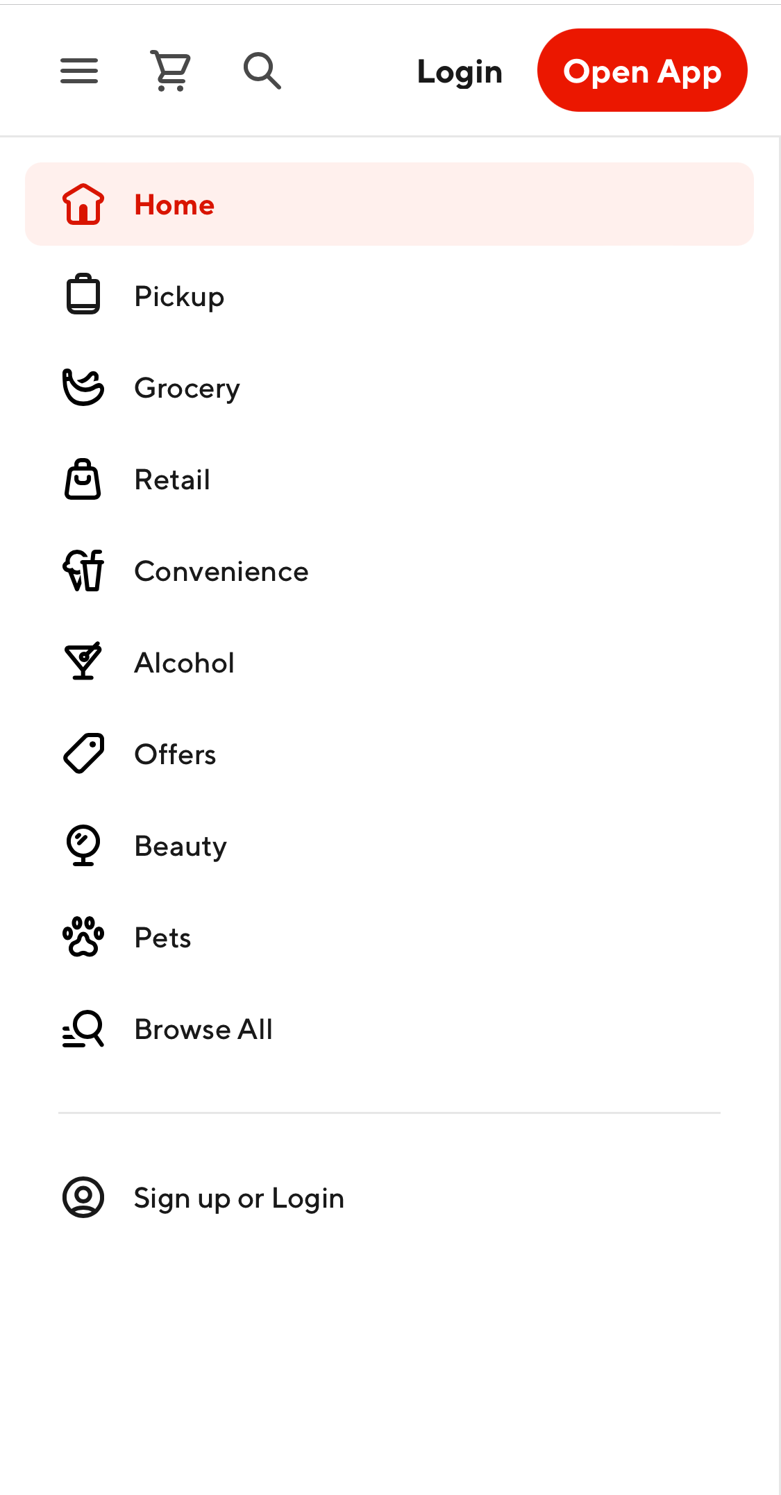 644 Mobile ‘Navigation Menu’ Examples – Baymard Institute