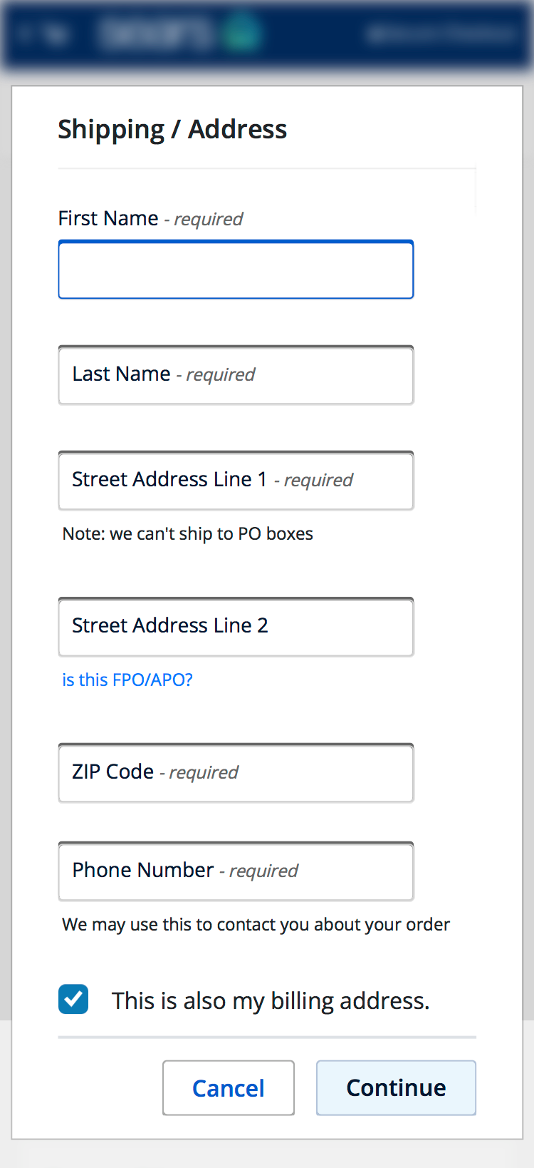 871 ‘Customer Info & Address’ Design Examples – Baymard Institute
