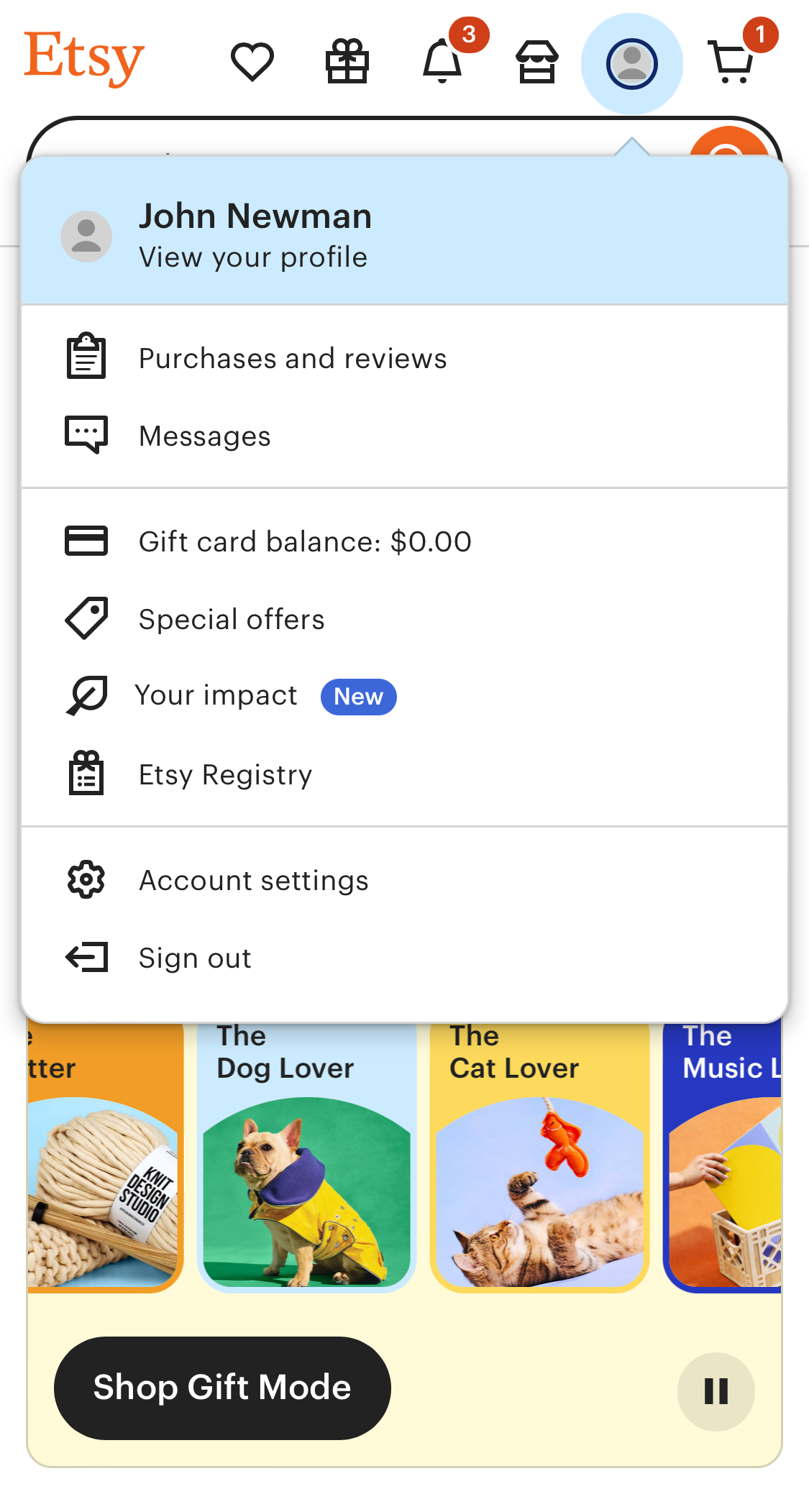 262 ‘‘My Account’ Drop-Down’ Design Examples – Baymard Institute