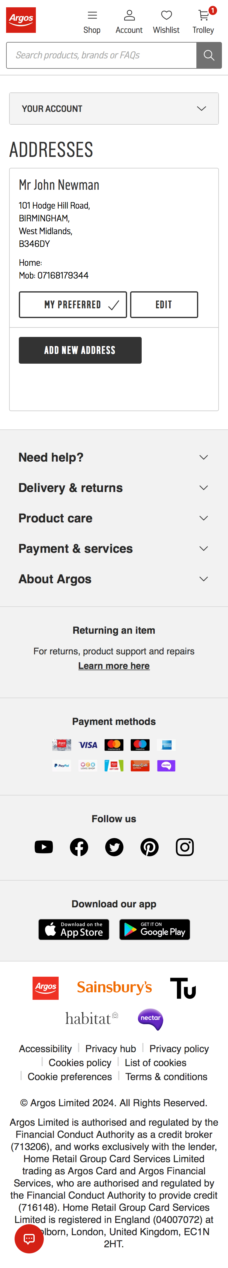 377 ‘Address Book’ Design Examples – Baymard Institute